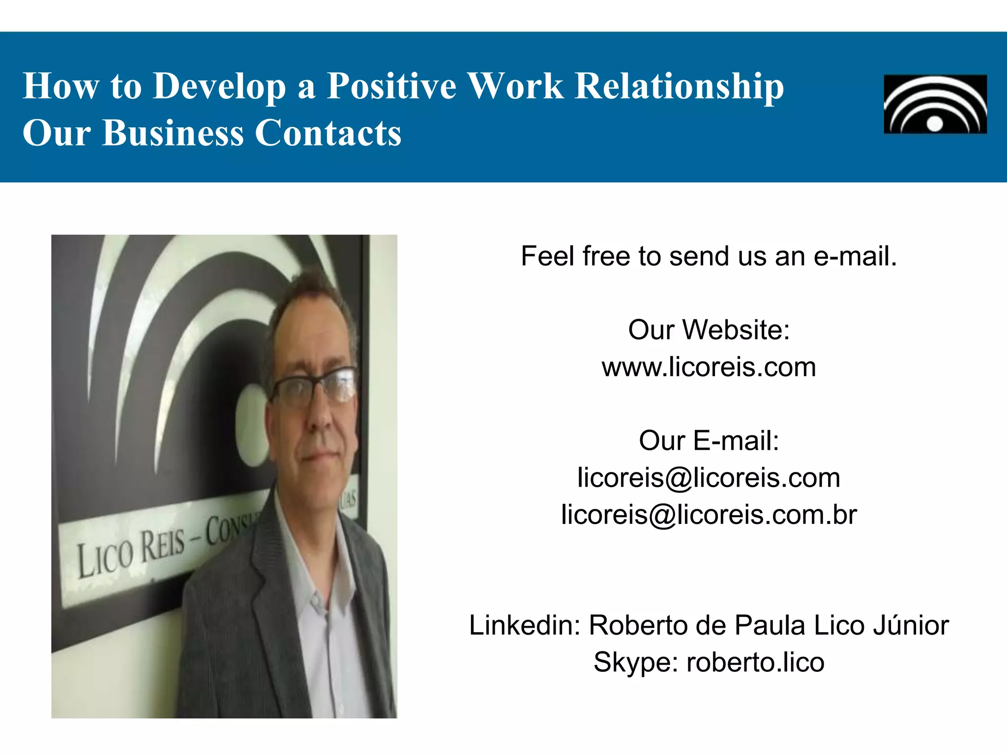 How to develop a positive work relationship | PPTX