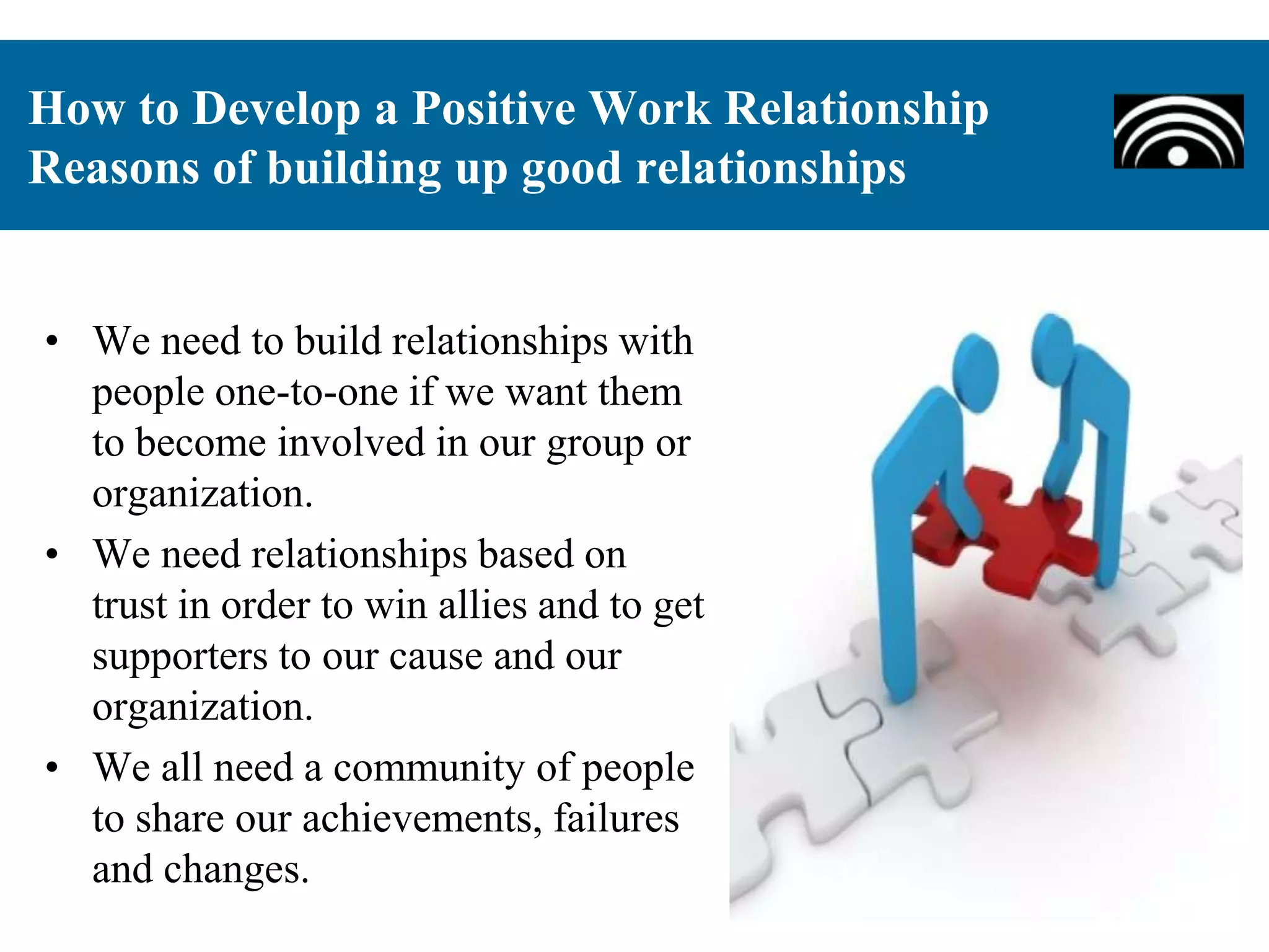 How to develop a positive work relationship | PPTX