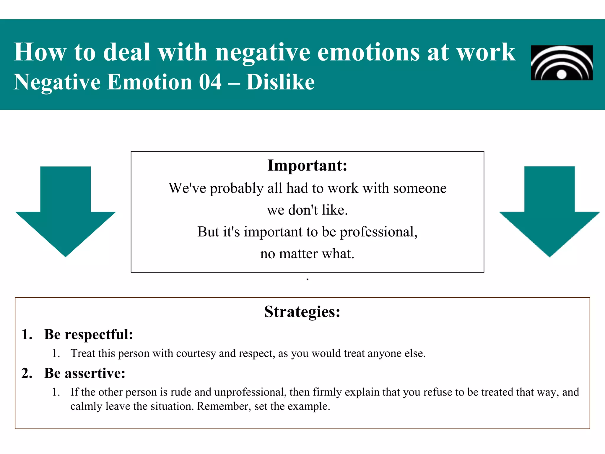 How to deal with negative emotions at work | PPTX