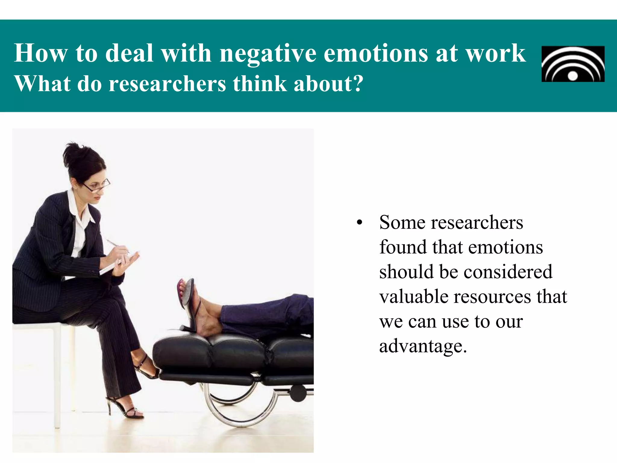 How to deal with negative emotions at work | PPTX