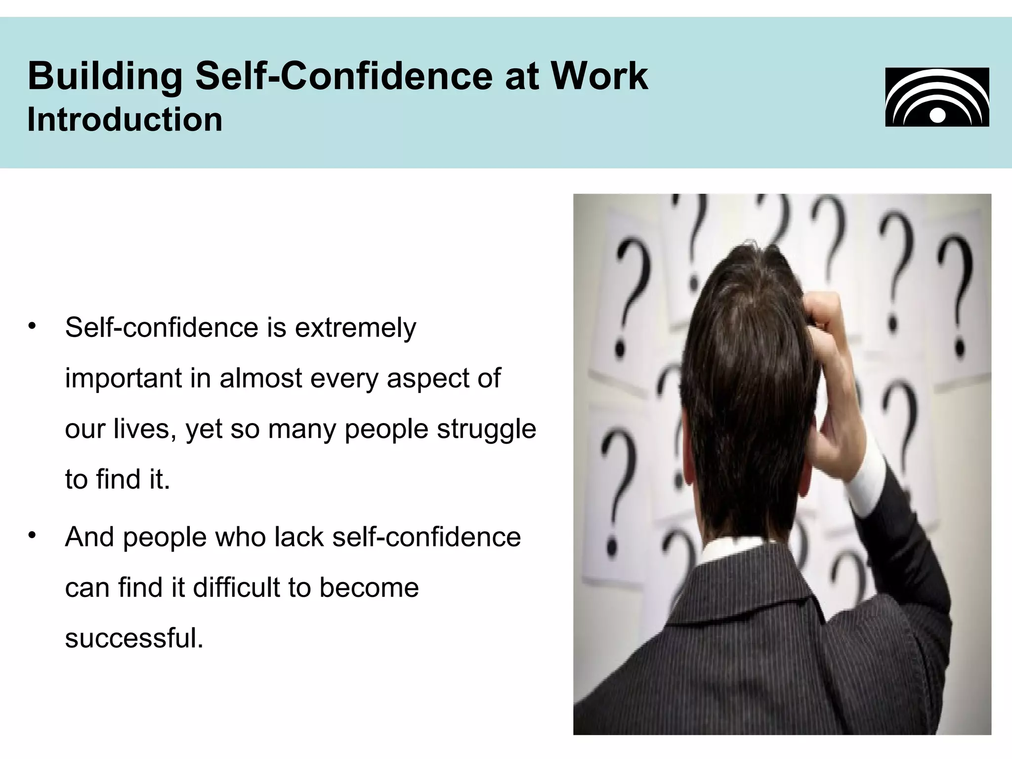 Building Self-Confidence at Work | PPT