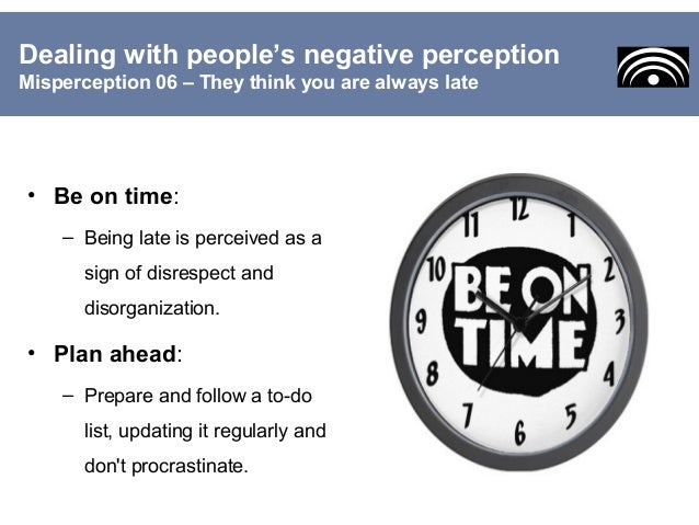 Dealing with people's negative perception at work