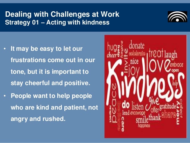 Dealing with challenges at work