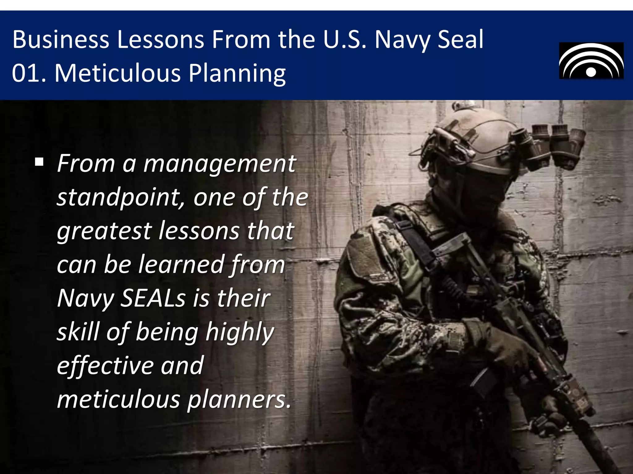 Business Lessons From the U.S. Navy Seal | PPTX