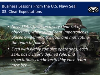 Business Lessons From the U.S. Navy Seal | PPTX