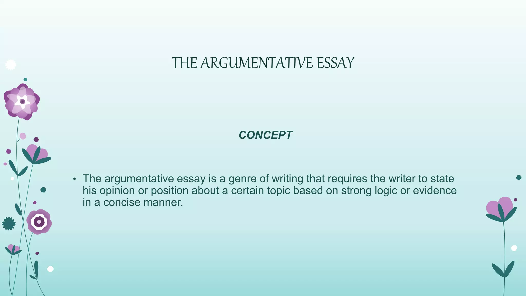 Task 6 argumentative essay arias p | PPT