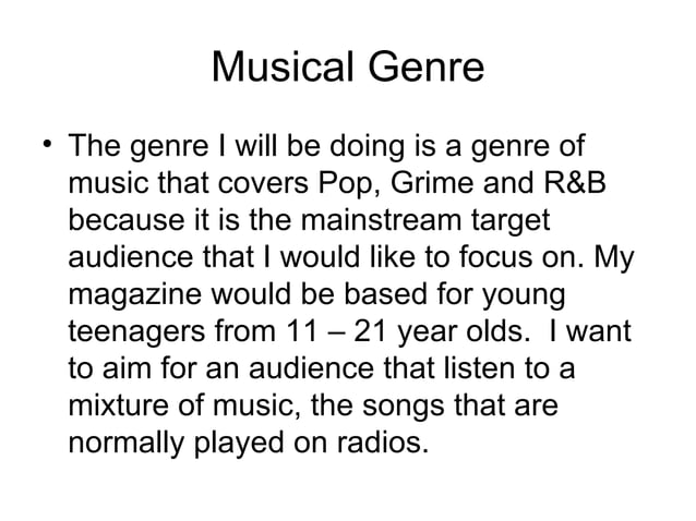 Task 6 – choose a musical genre | PPT