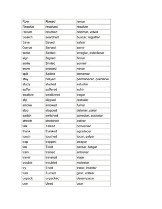 List of verbs | DOCX
