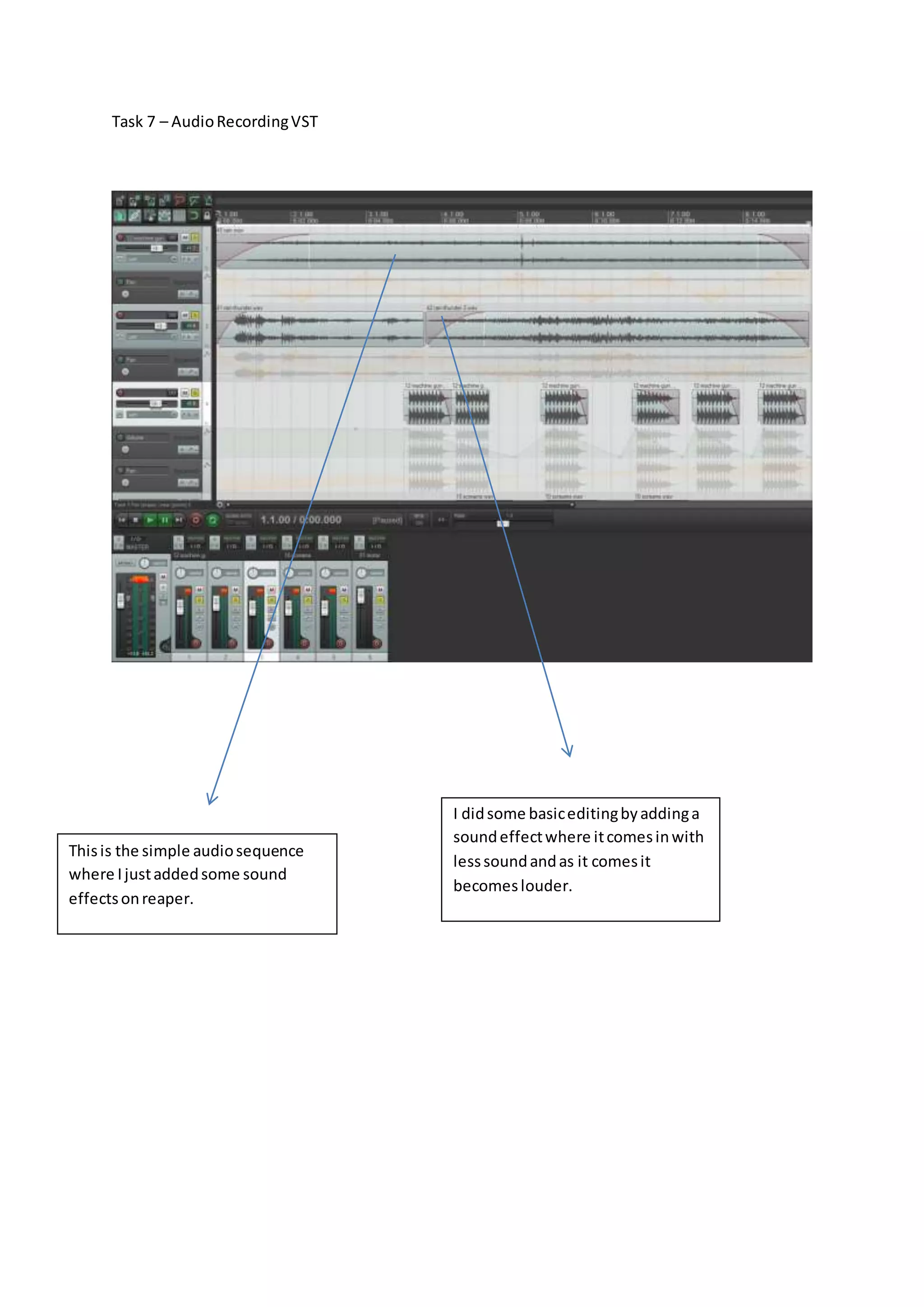 Task 7 sound sequence | DOCX | Audio Production | Content Production