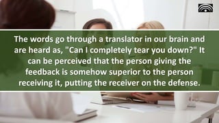 05 Strategies for Giving a Productive Feedback | PPT