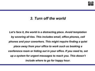 Strategies to Improve your Focus at Work | PPT