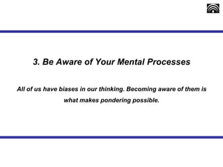 How to Ponder at Work | PPT