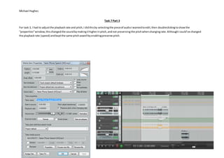 Pitch and playback rate | DOCX