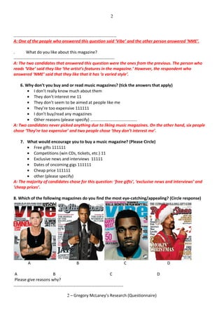 Task 8 - Hip Hop Questionnaire Analysis | DOC