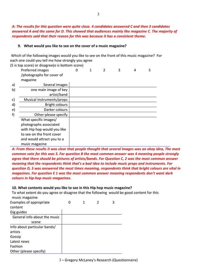 Task 8 - Hip Hop Questionnaire Analysis | DOC | Hip Hop Music | Music