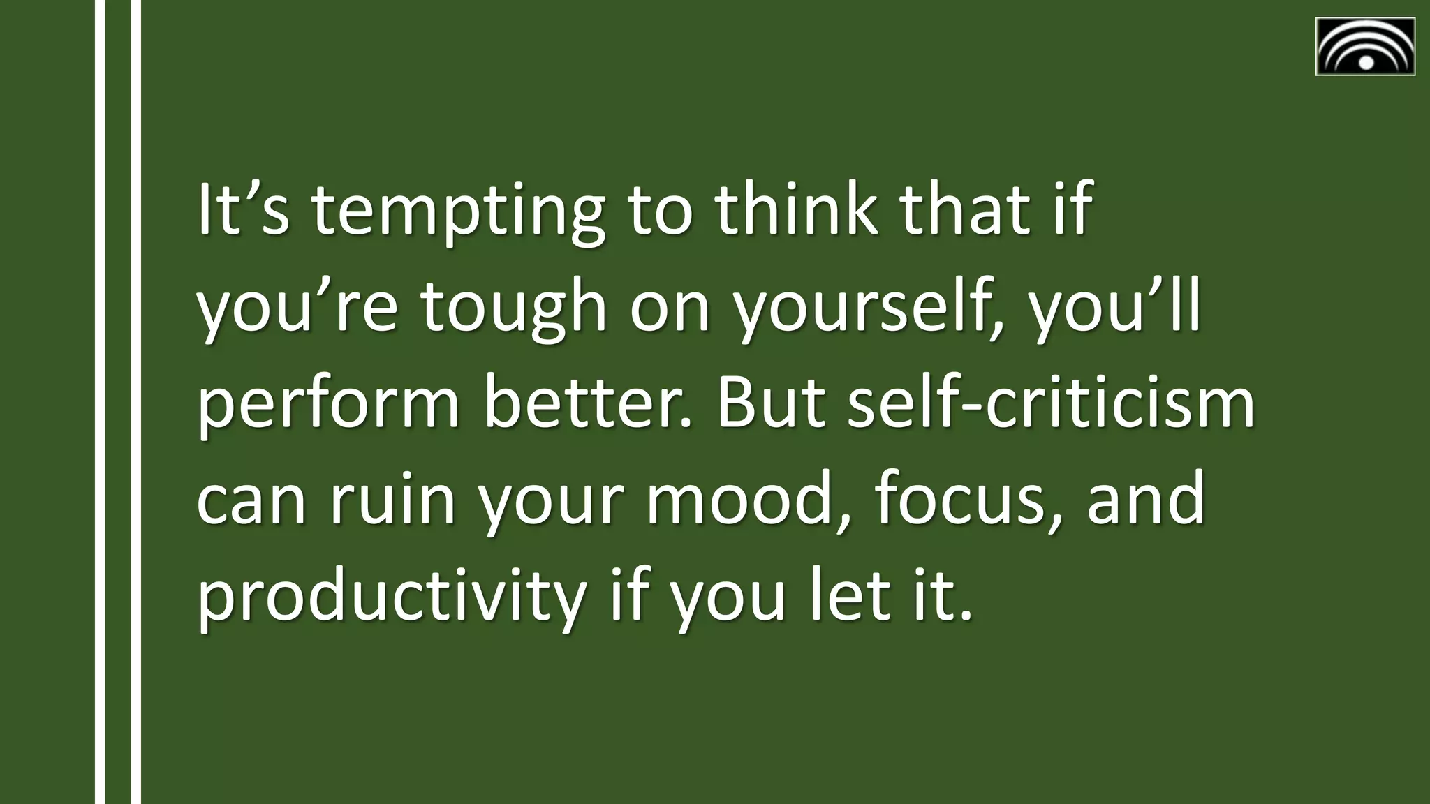 Break the cycle of self-criticism | PPTX