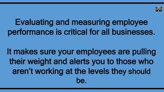 How to evaluate and measure employee performance | PPTX