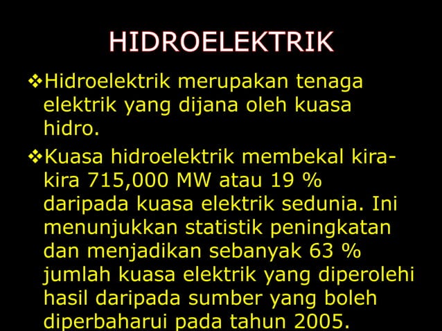 SUMBER TENAGA (HIDROELEKTRIK) | PPTX
