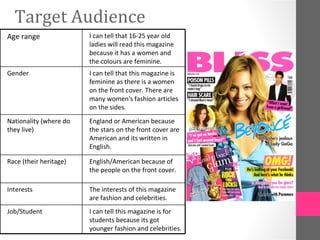 Task 8 target audience magazines | PPT