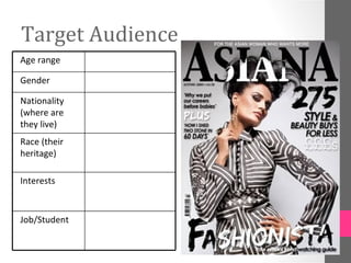 Task 8 target audience magazines | PPT