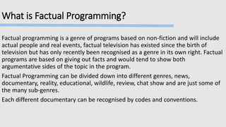 Factual Programming Assignment 1 TASK A | PPTX | Factual | Genres