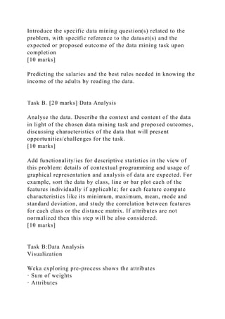 Task A. [20 marks] Data Choice. Name the chosen data set(s) .docx