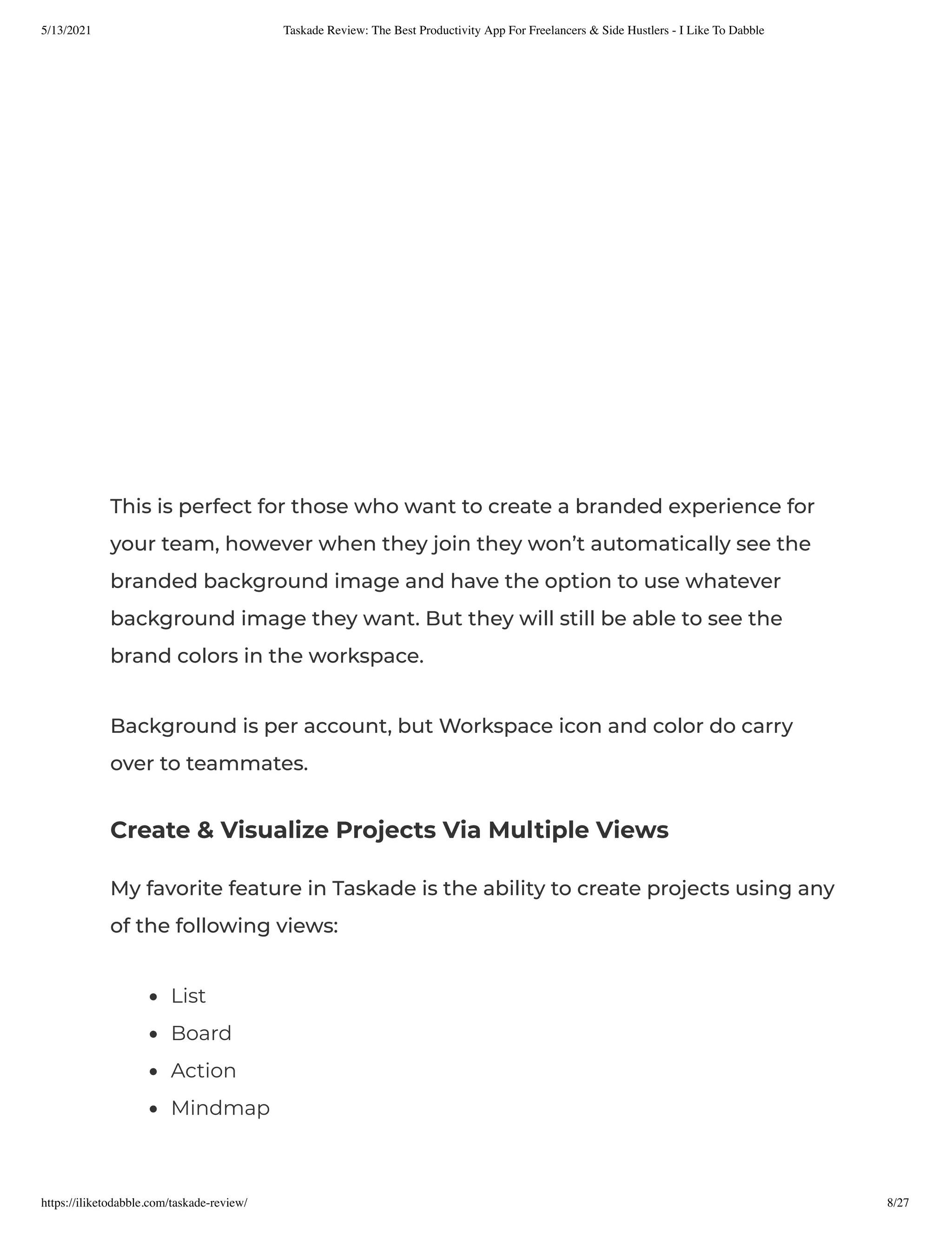 Taskade review | PDF