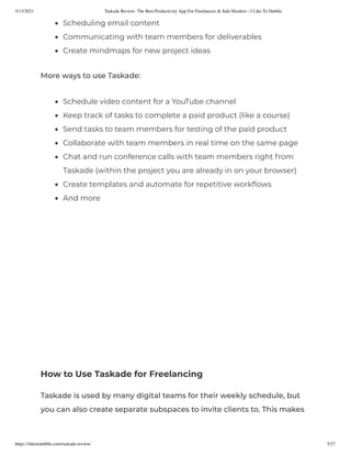 Taskade review | PDF