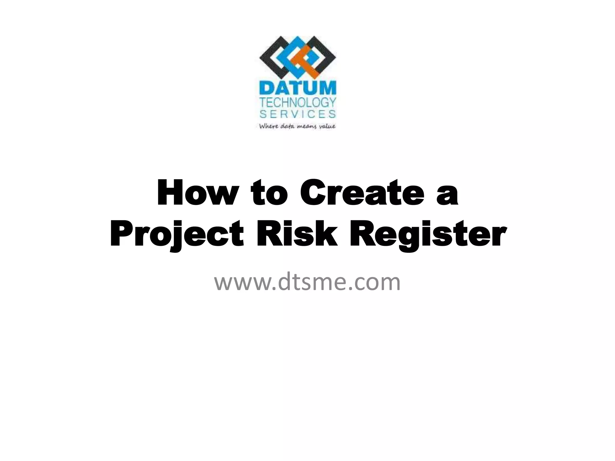 Project Risk Register | PPTX