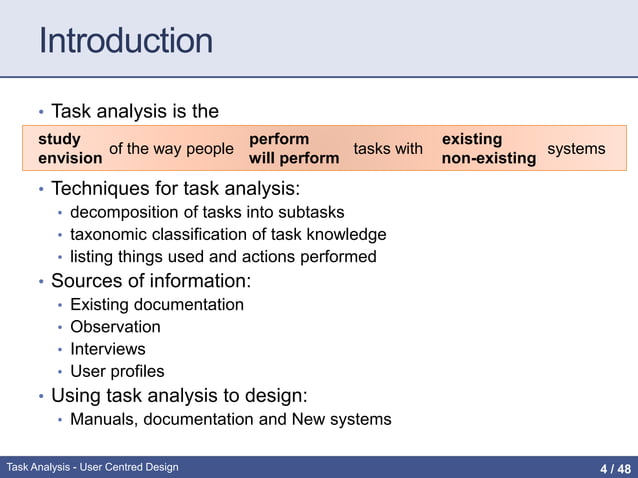Task analysis | PPT