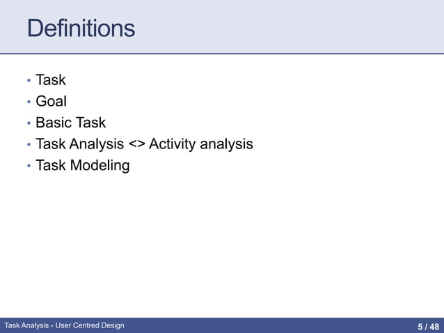 Task analysis | PPT