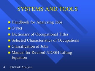 Task analysis | PPT