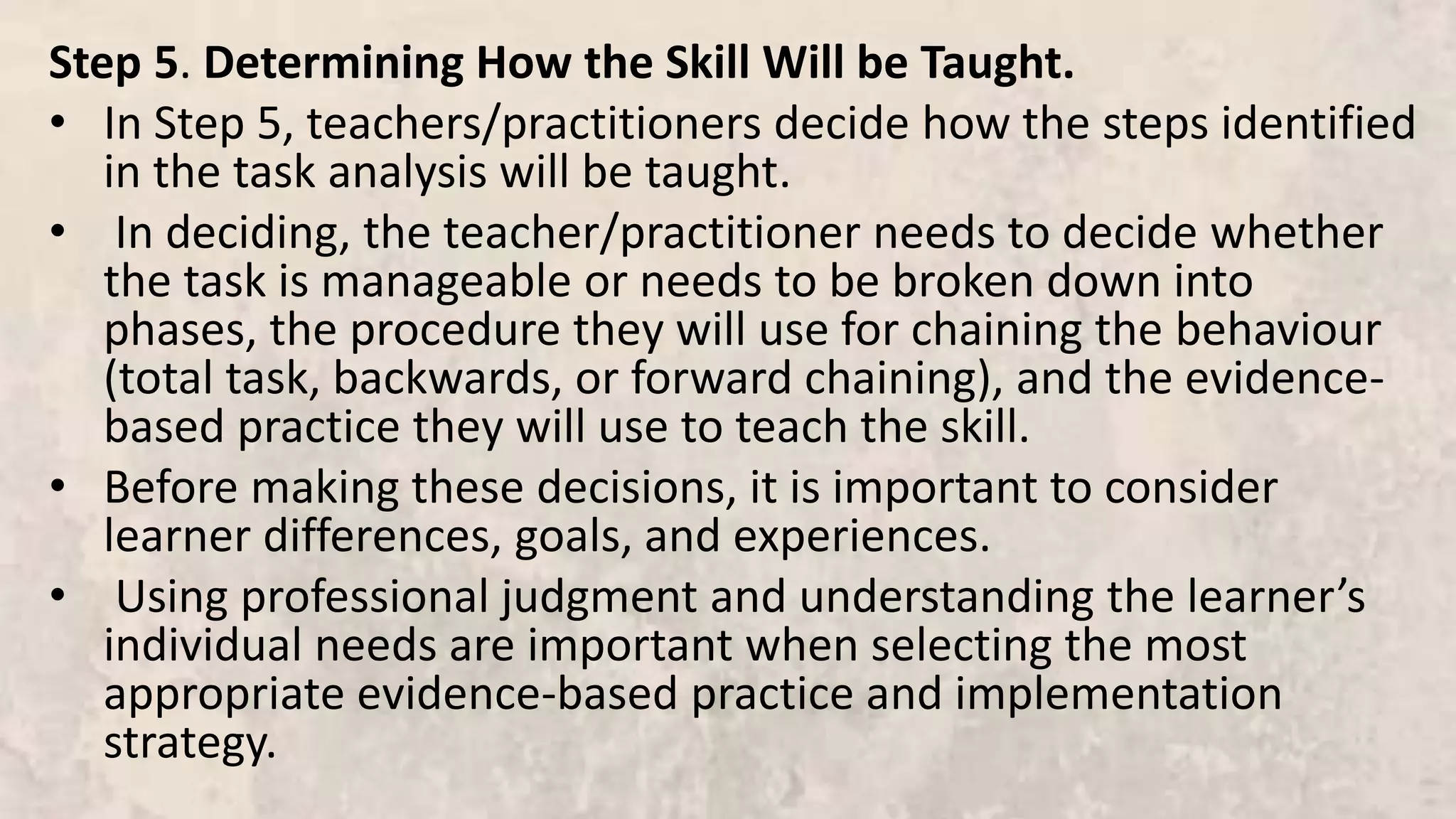 Task analysis | PPTX