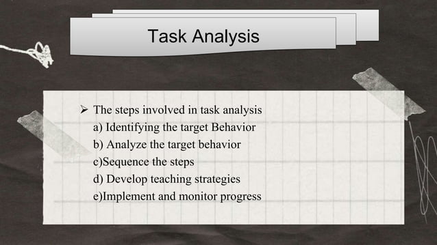task analysis and chaining new (1 hr) [Autosaved].pptx | Homework and ...
