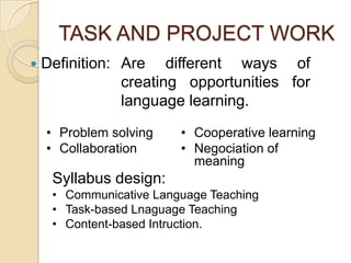 Task and project work | PPT