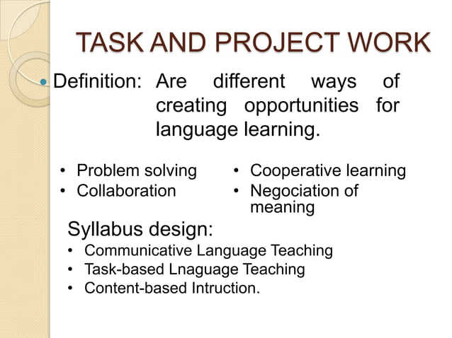 Task and project work | PPT