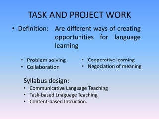 Task and project work | PPT
