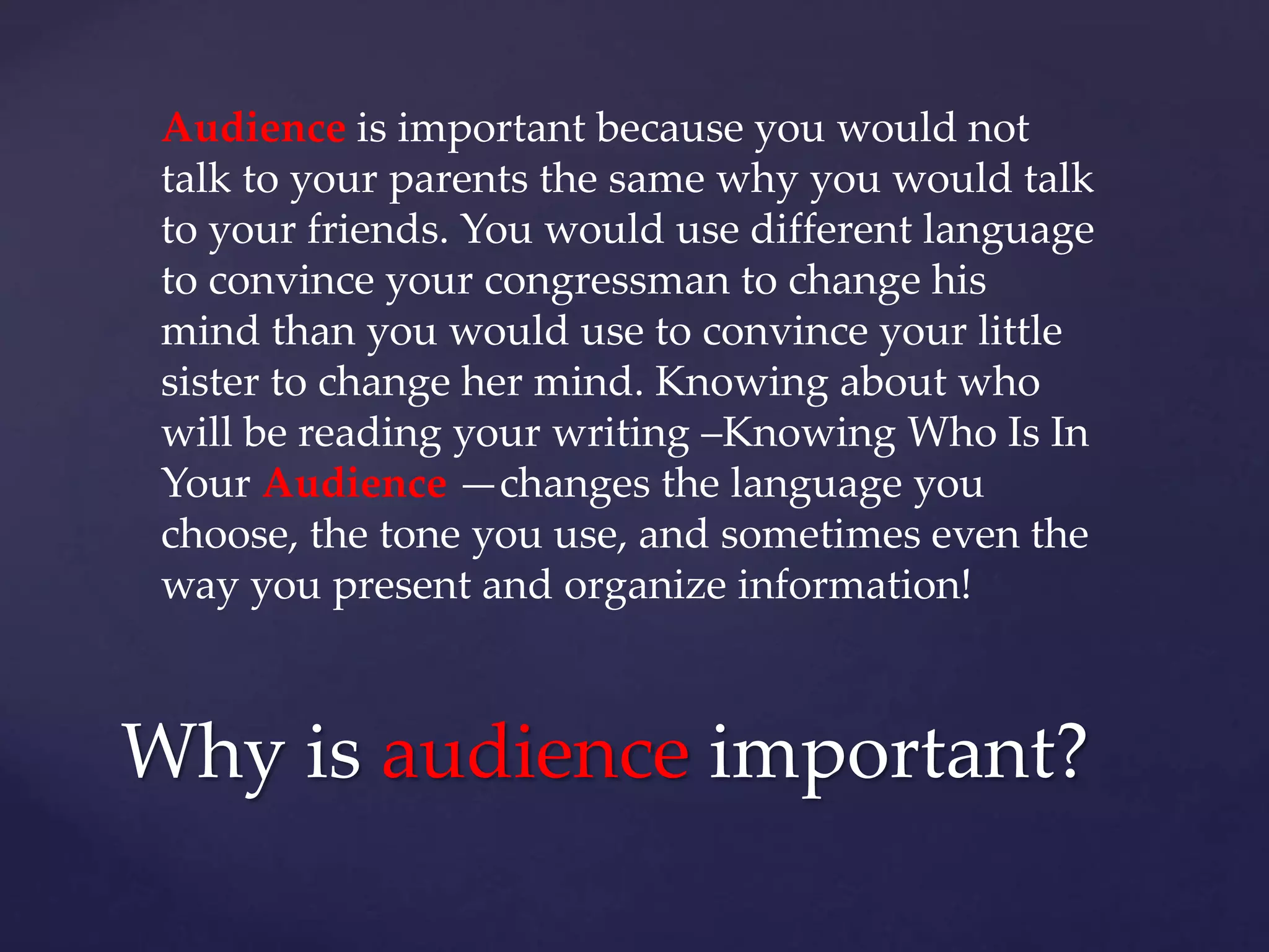 Task audiencepurpose | PPTX