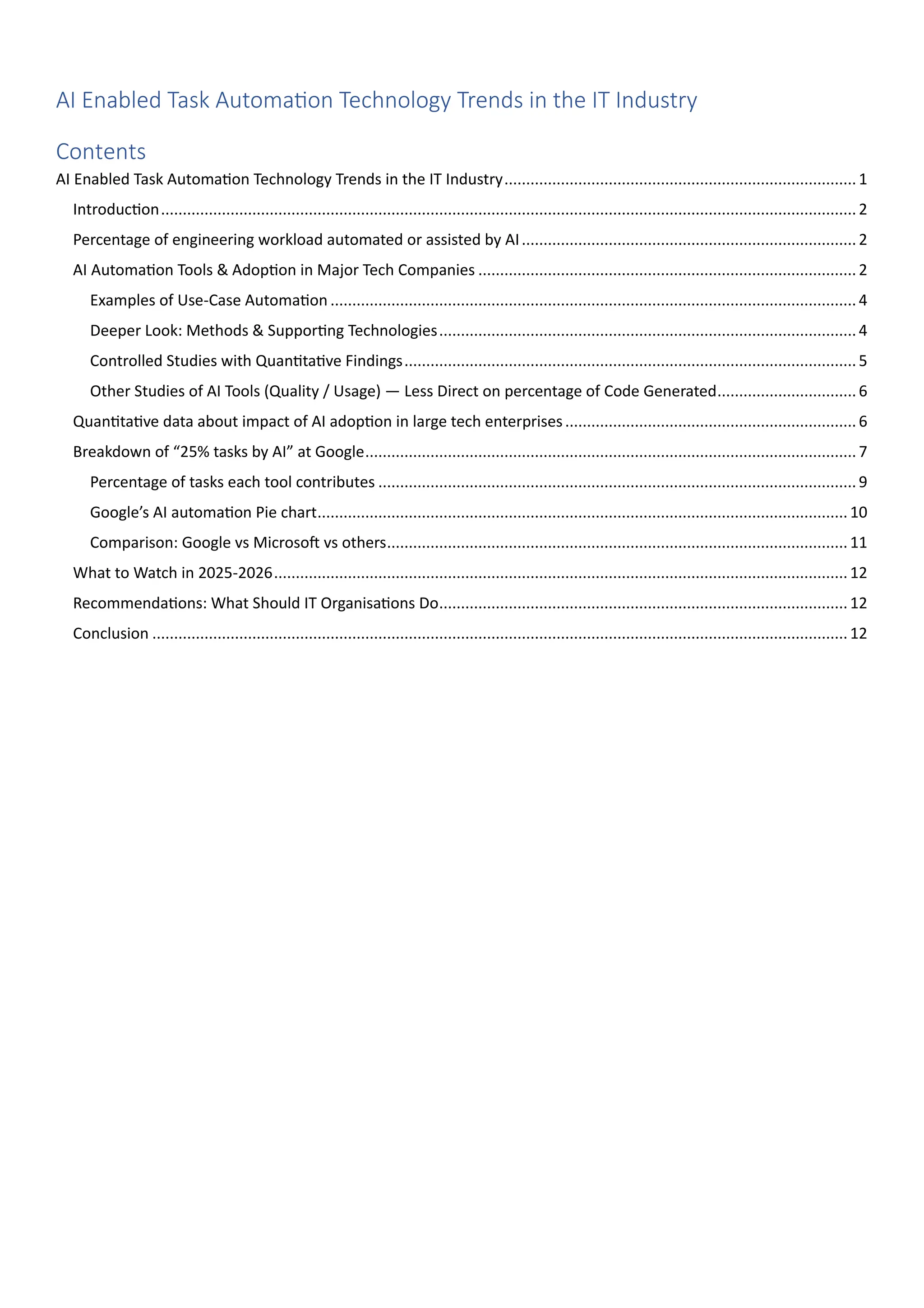 AI Enabled Task Automation Technology Trends in the IT Industry | PDF