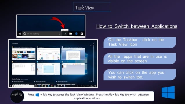 Task bar and start menu in window 10 - Class IV | PPTX | Operating Systems | Computer Software ...
