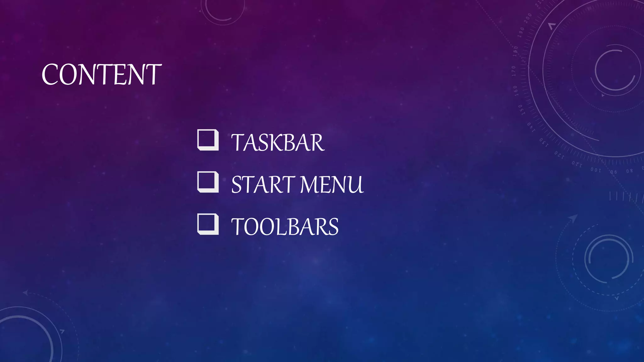 Taskbar & start menu properties | PPTX