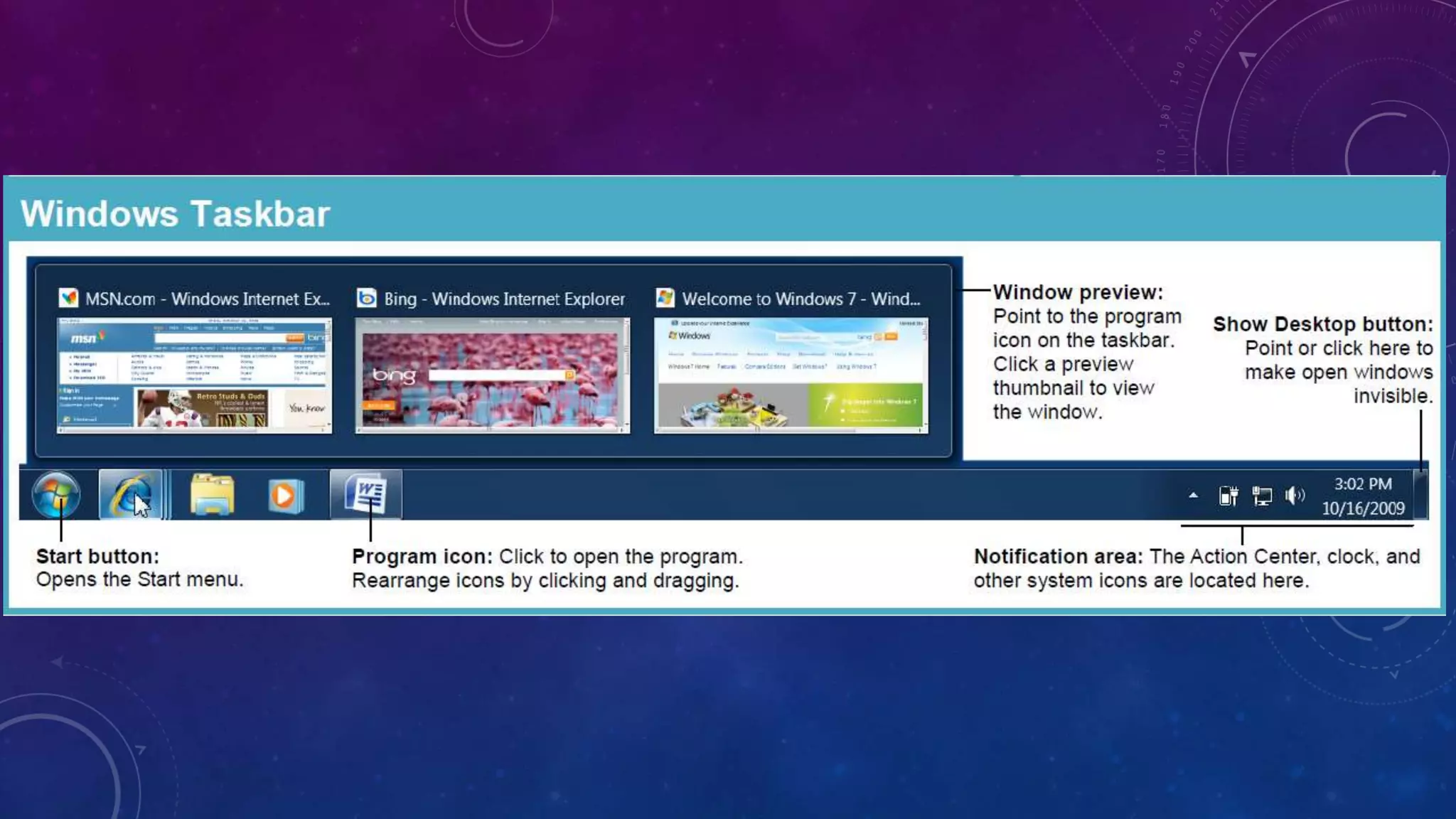 Taskbar & start menu properties | PPTX