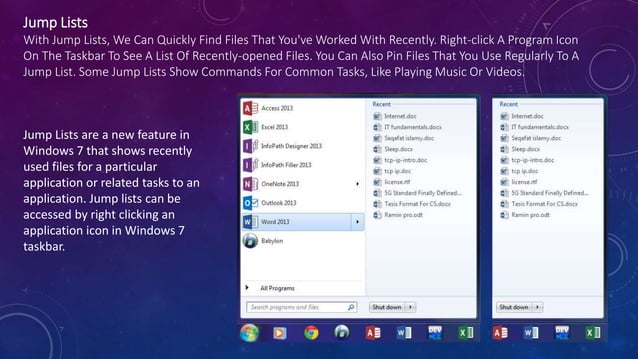 Taskbar & start menu properties | PPT
