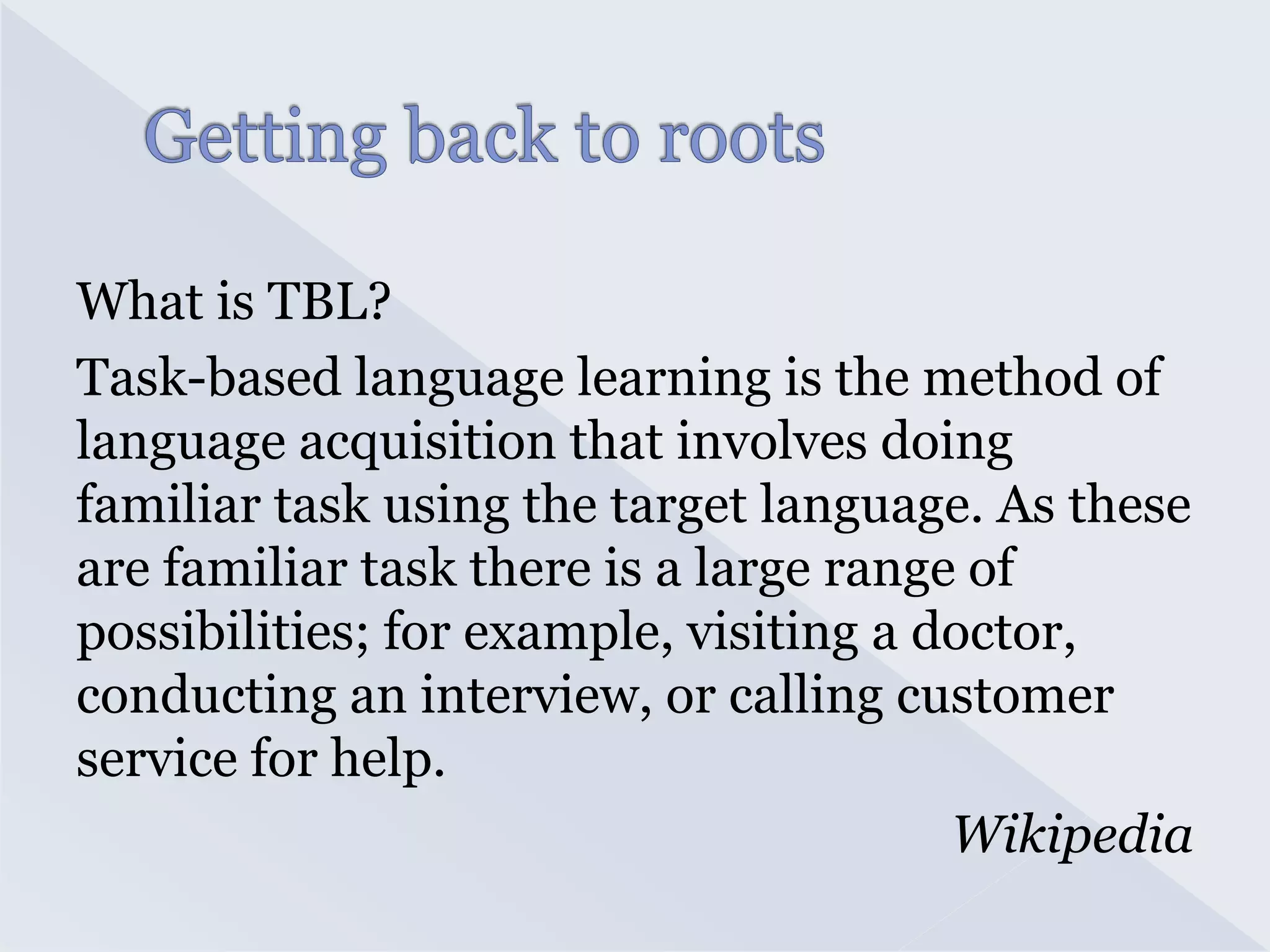 Task based concepts to develop speaking skills | PPTX