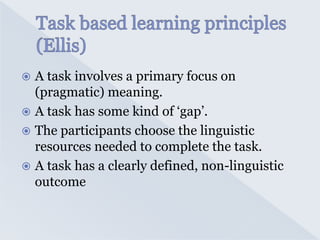 Task based concepts to develop speaking skills | PPTX