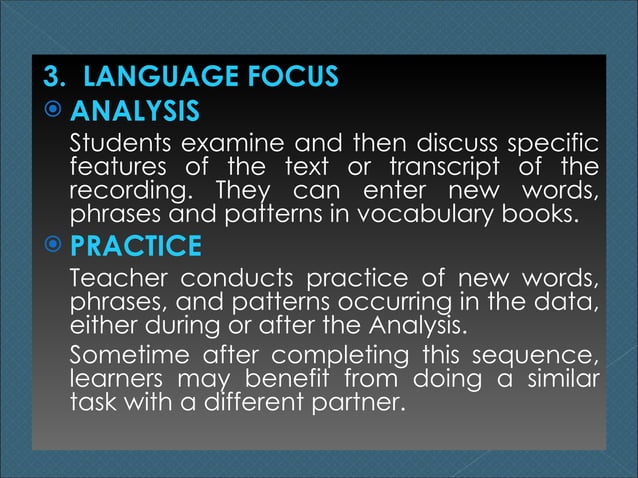 Task based language learning | PPT | Homework and Study | Education