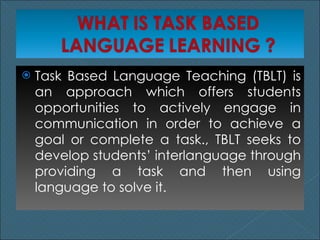 Task based language learning | PPT