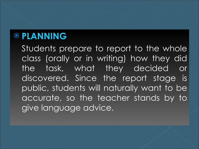 Task based language learning | PPT | Homework and Study | Education