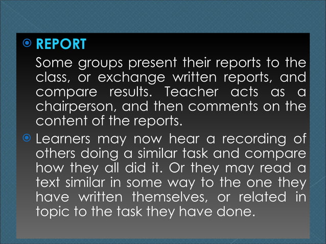 Task based language learning | PPT | Homework and Study | Education