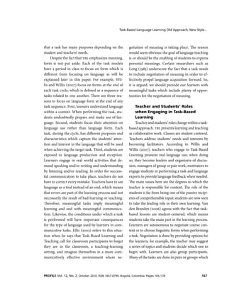 Task based language learning. old approach, new style. a new lesson to ...